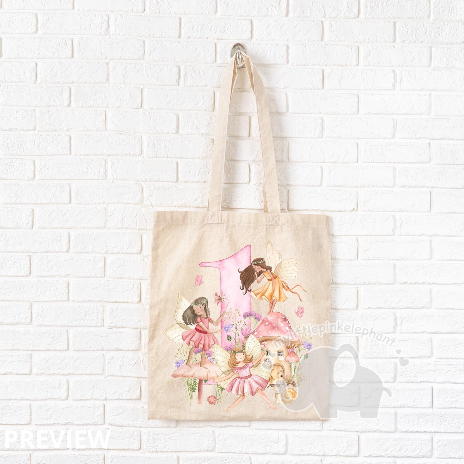 1st Birthday Girl Fairy Clipart, Pink Number One, Digital Download ...