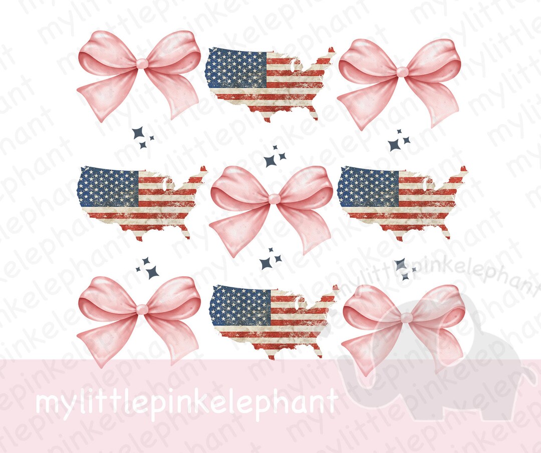Coquette USA Flag Png, American Flag PNG, 4th of July Png, 4th of July ...