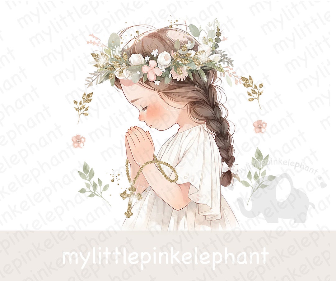Girls Communion PNG, Sublimation Design , Communion Digital Download ...