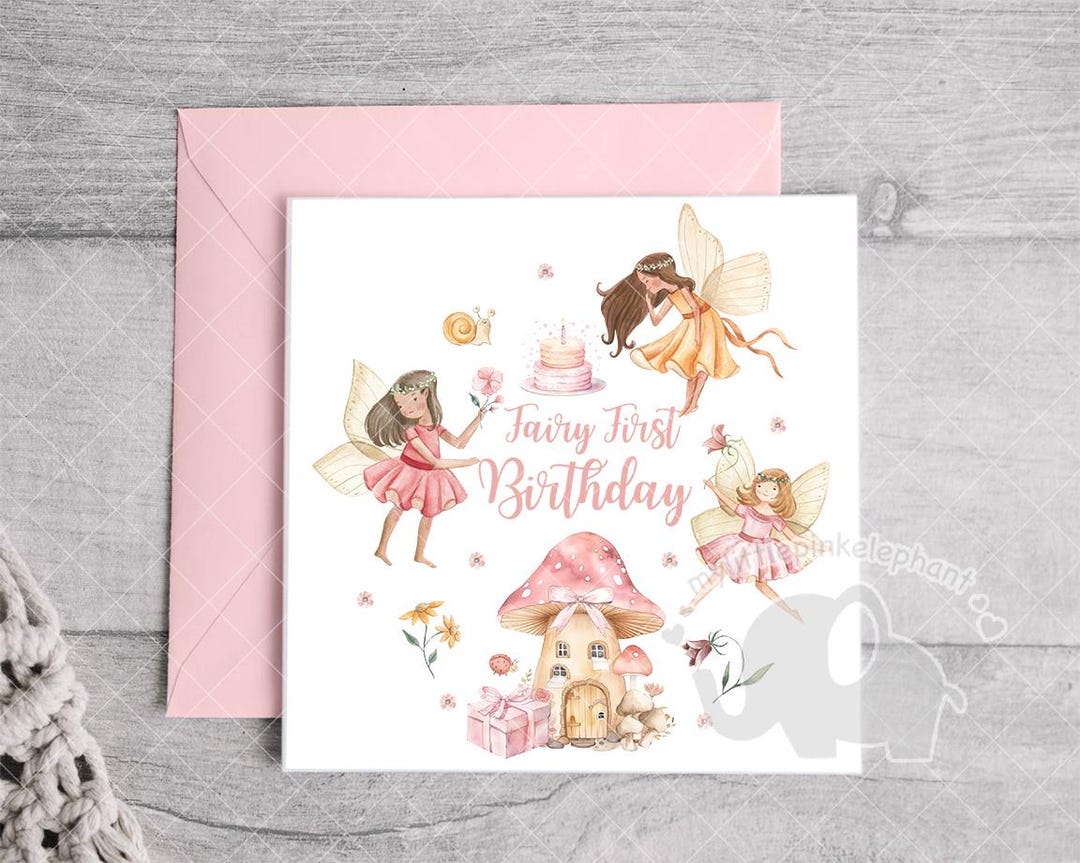 Watercolor Pink Fairy Toadstool Number 1 PNG, One Fairies Sublimation ...