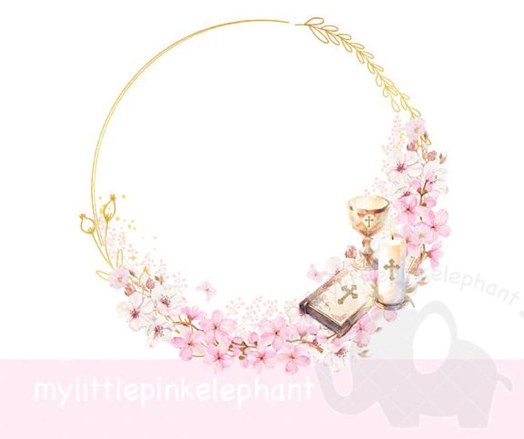 My First Holy Communion PNG, Cherry Blossom First Communion Clipart ...
