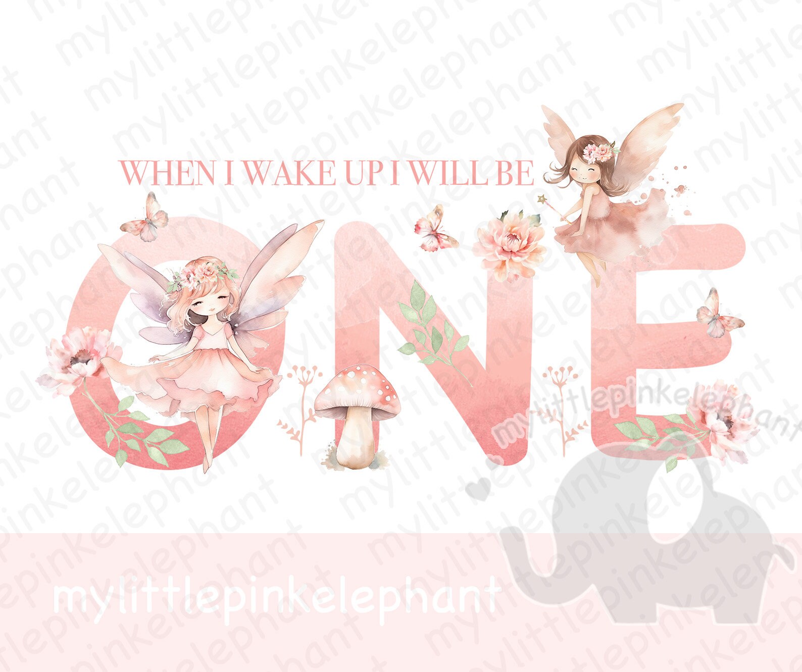 Pink Fairy Wildflower One PNG, Fairies Sublimation Design, Fairy ...