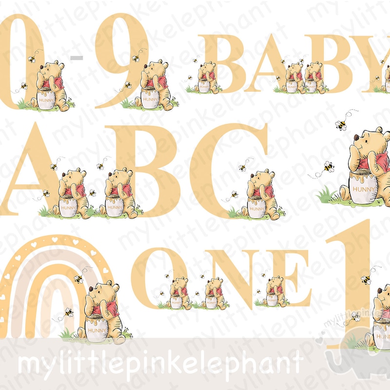 Winnie Pooh Letters - Etsy