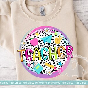 Teacher Dalmatian Png, Dalmatian Dots Png, Back to School Png, Teacher ...