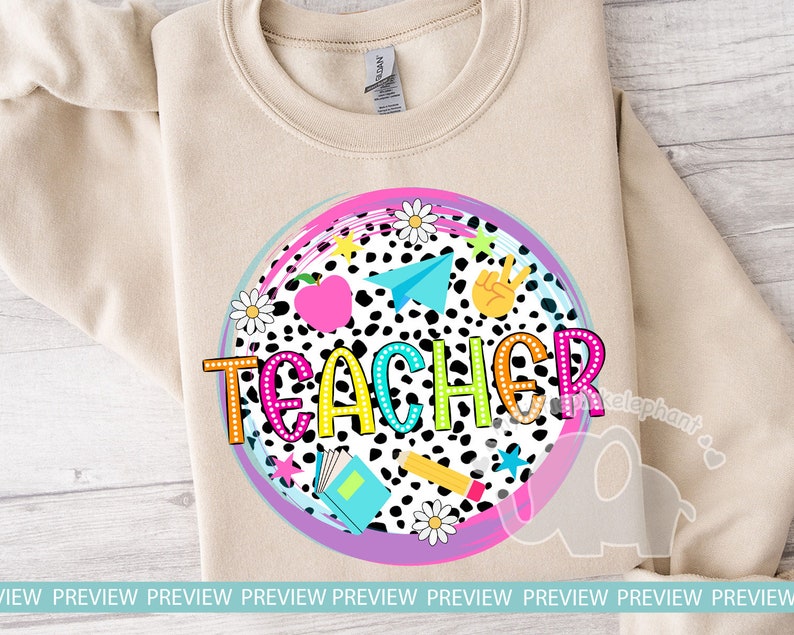 Teacher Dalmatian Png, Dalmatian Dots Png, Back to School Png, Teacher ...