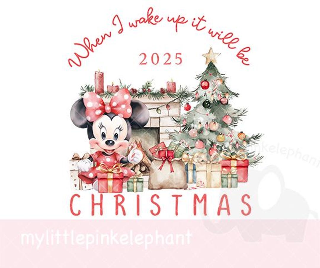 Minnie & Christmas Tree PNG, When I Wake up Christmas Pyjamas ...