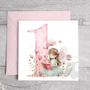 Watercolor Pink Fairy Toadstool Numbers 1-6 Bundle PNG, One Fairies ...