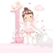 Pink Fairy Floral Number One PNG, Fairies Sublimation Design, Fairy ...
