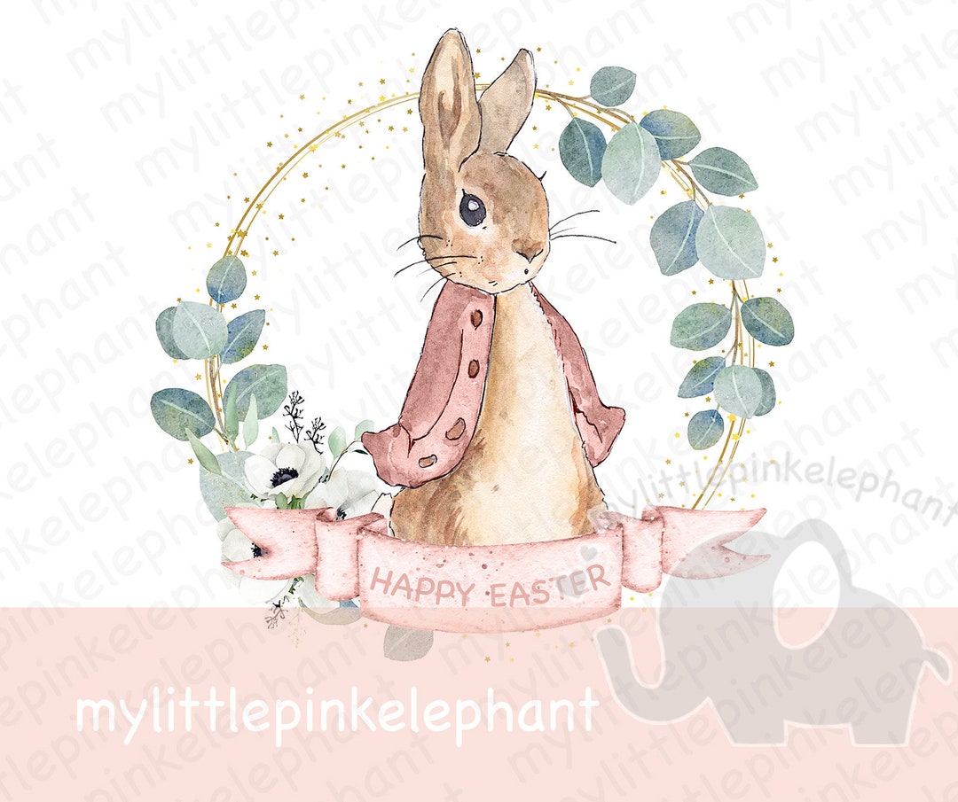 Easter Wreath, Flopsy Design, PNG File, Sublimation, UV/DTF, Digital ...