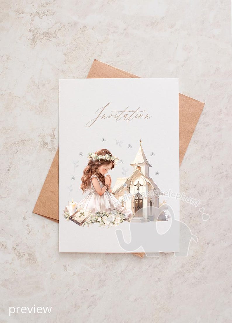 My First Holy Communion PNG, Praying Girl First Communion Clipart, Holy ...