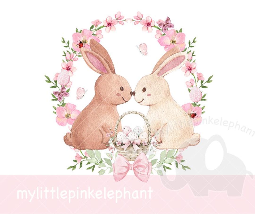 Easter Wreath Design, Flopsy PNG File, Sublimation, UV/DTF, Digital ...