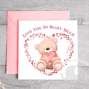Red Heart Png, Love You so Beary Much Teddy Bear PNG, Valentines Sublimation Design, 1st ...