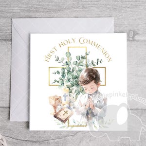 First Holy Communion Wreath PNG, Boys 1st Communion Sublimation Design ...