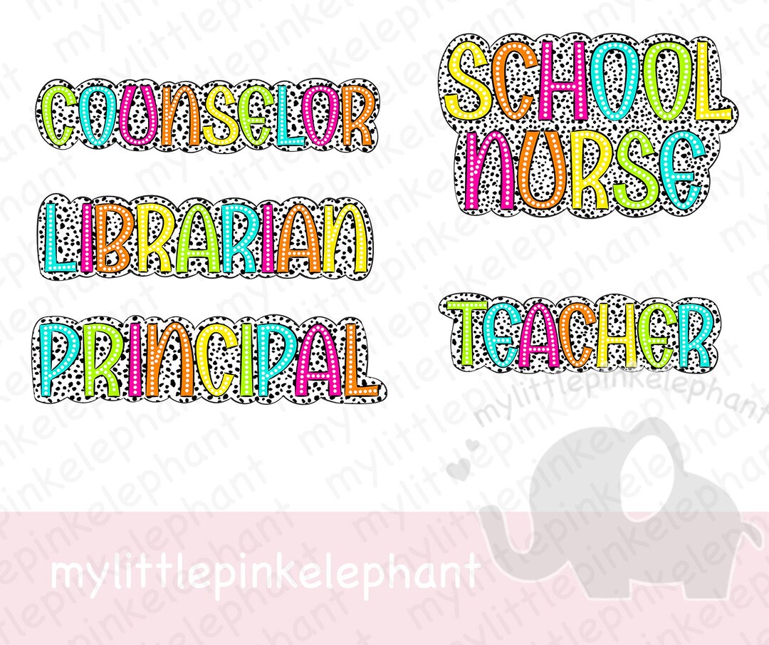 Teacher Dalmatian Bundle Png, Dalmatian Dots Png, Princial, Counselor ...