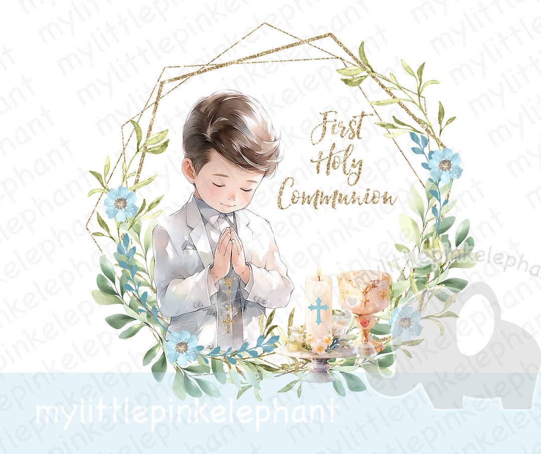 Boys Communion PNG, Sublimation Design , Communion Digital Download, Communion PNG, Chalice ...