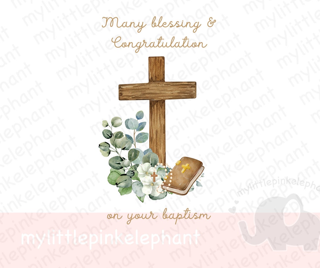 Baptism Printable PNG, Instant Download, Baptism Congratulation ...