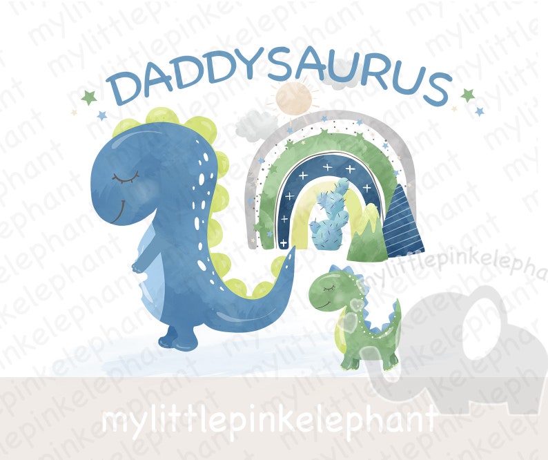 Happy Fathers Day PNG, Daddy Day , Dinosaur Daddy, UV, DTF, Daddys ...