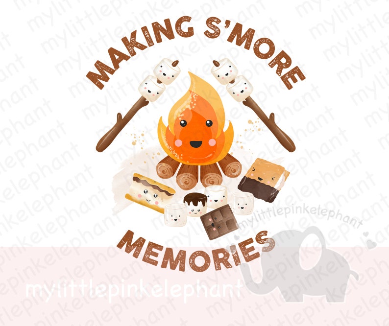 Making S'more Memories PNG, Smores Clipart, Summer, Instant Download ...