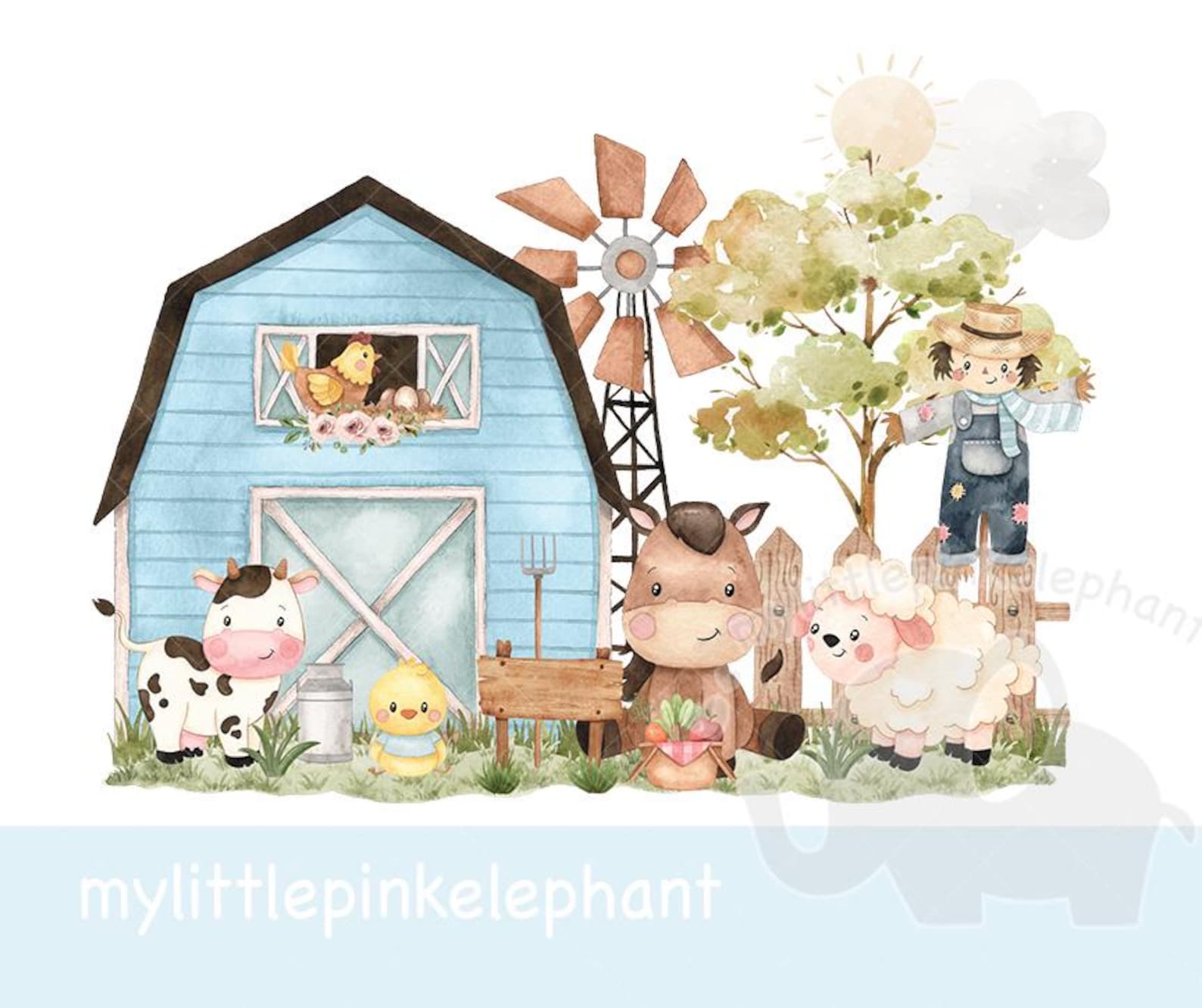 Blue Farm Barn PNG, Boys Farm Animals Sublimation Design, Farm T Shirt ...