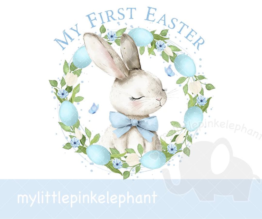 Easter Wreath Design, Flopsy PNG File, Sublimation, UV/DTF, Digital ...