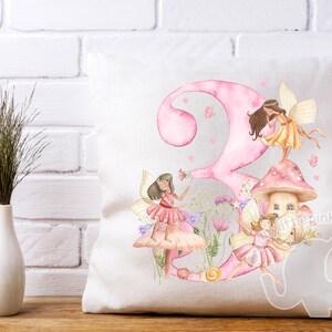 3rd Birthday Girl Fairy Clipart, Pink Number Three, Digital Download ...