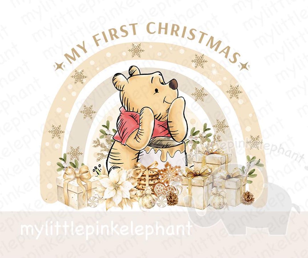 Winnie the Poof My First Christmas PNG, Christmas Baby PNG, 1st ...