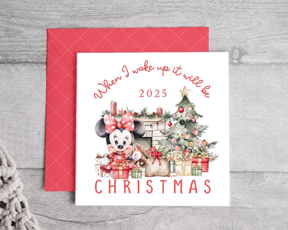 Minnie & Christmas Tree PNG, When I Wake up Christmas Pyjamas ...