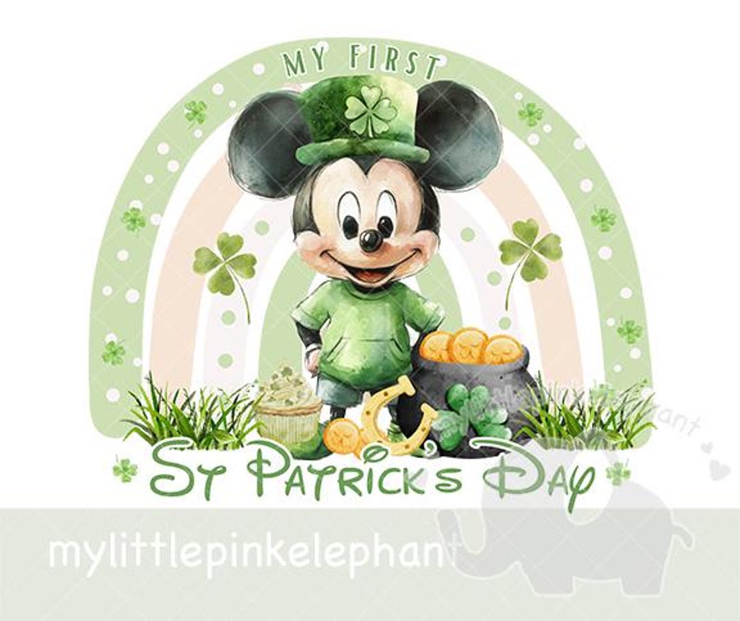 My First St Patrick's Day Mickey Mouse PNG, St Patrick's Day Clip Art ...