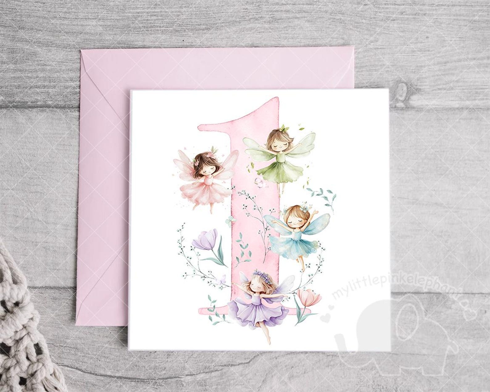 Pink Fairy First Birthday, PNG, Wildflower Fairies Sublimation Design ...