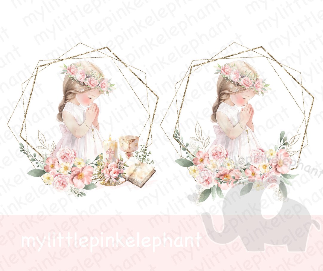 Girls Communion PNG, Sublimation Design , Communion Digital Download ...
