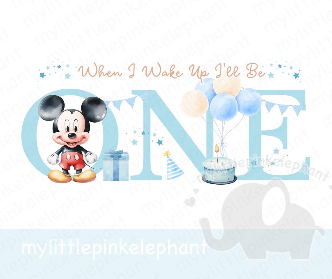Classic Mikey Mouse 1st Birthday PNG, Baby's 1st Birthday Tshirt ...