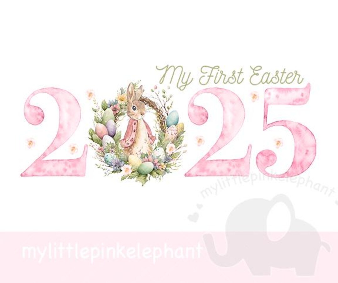 Easter Peter Rabbit Bunny My First Easter 2025 PNG, Christmas Baby PNG ...