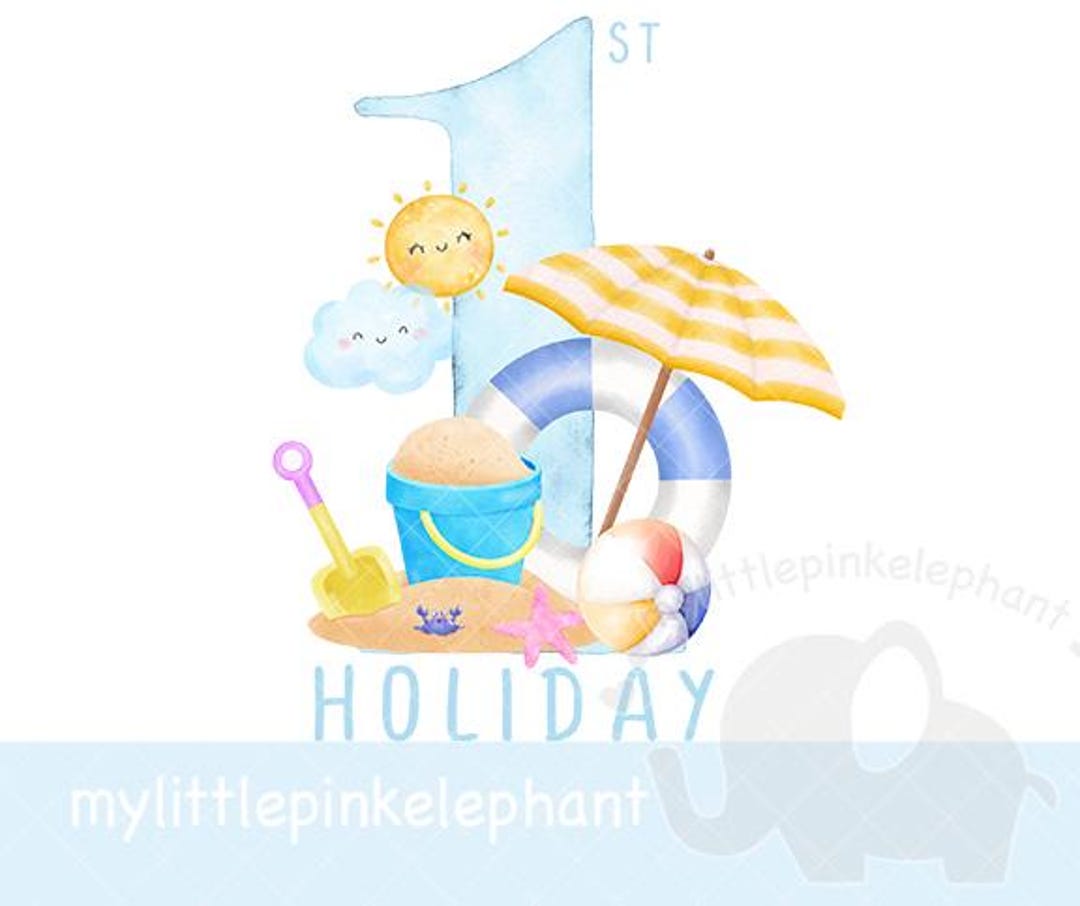 Blue First Holiday PNG, Beach Holiday Design, Holiday Shirt Sublimation ...