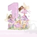 Watercolor Purple Fairy Toadstool Number 1 PNG, One Fairies Sublimation ...