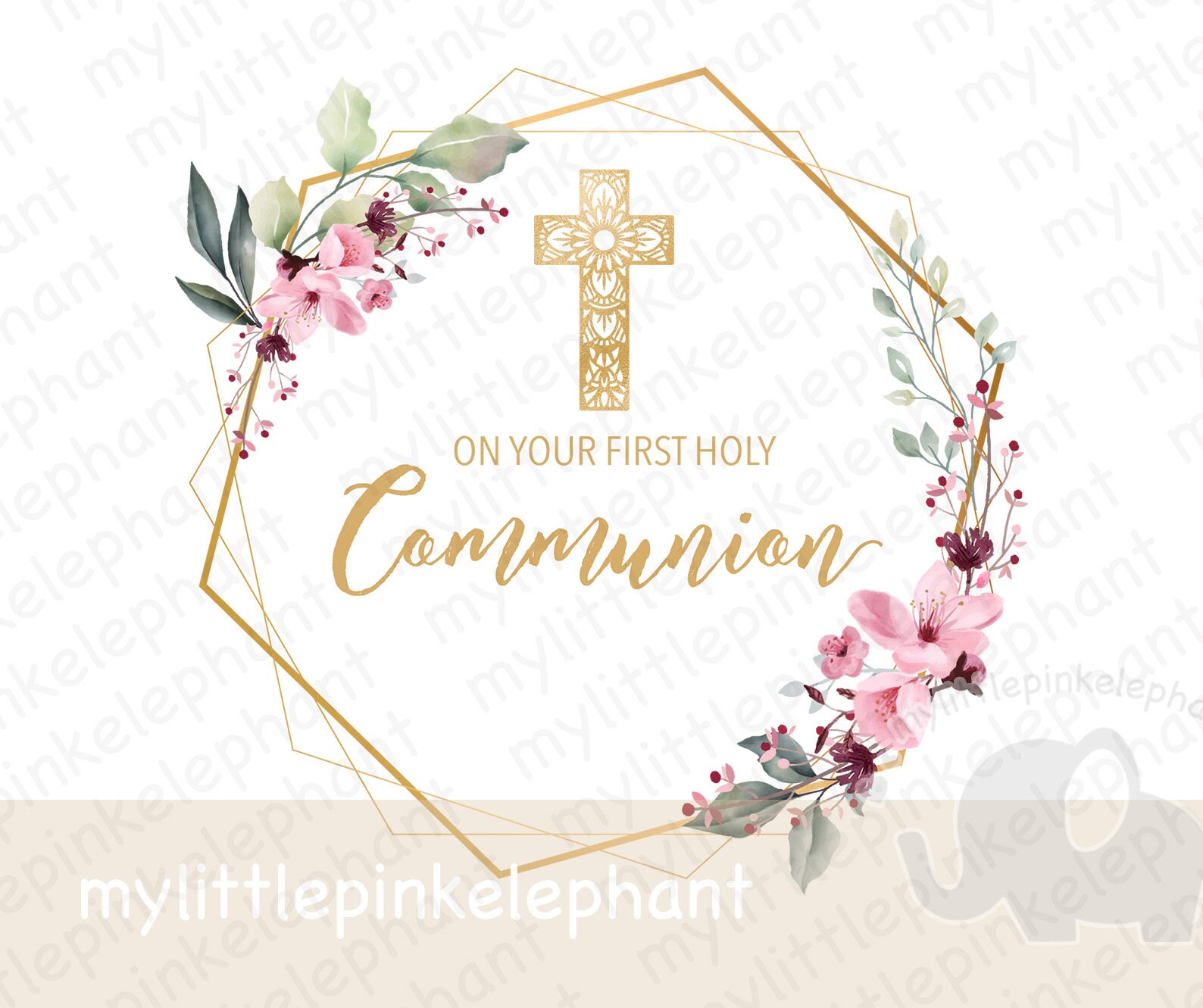 First Holy Communion Png, Printable Catholic Communion Card, on Your ...