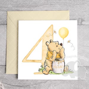 Winnie the Pooh Number Clipart Png, Yellow Full Set 1-6 , Birthday ...