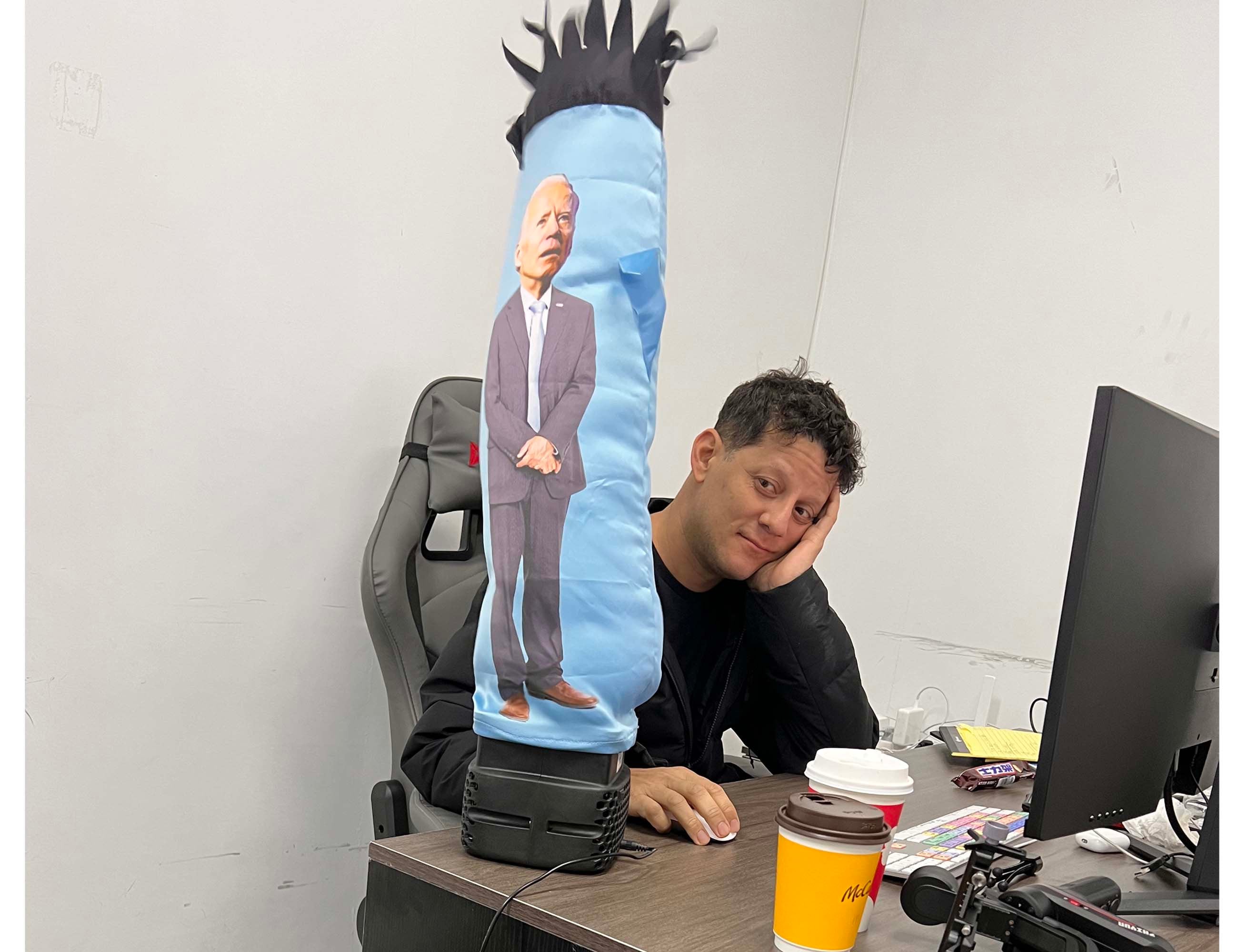 Funny Inflatable Wacky Falling Biden Desk Decor, Home Office Desk ...