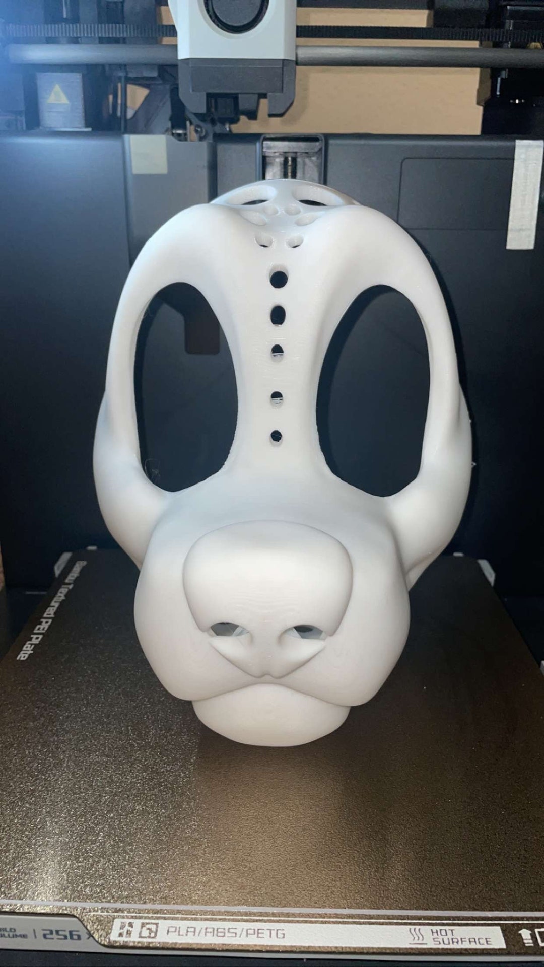 Large Canine Fursuit Head Base (white) | 3D Printed Furry Head Base | L ...