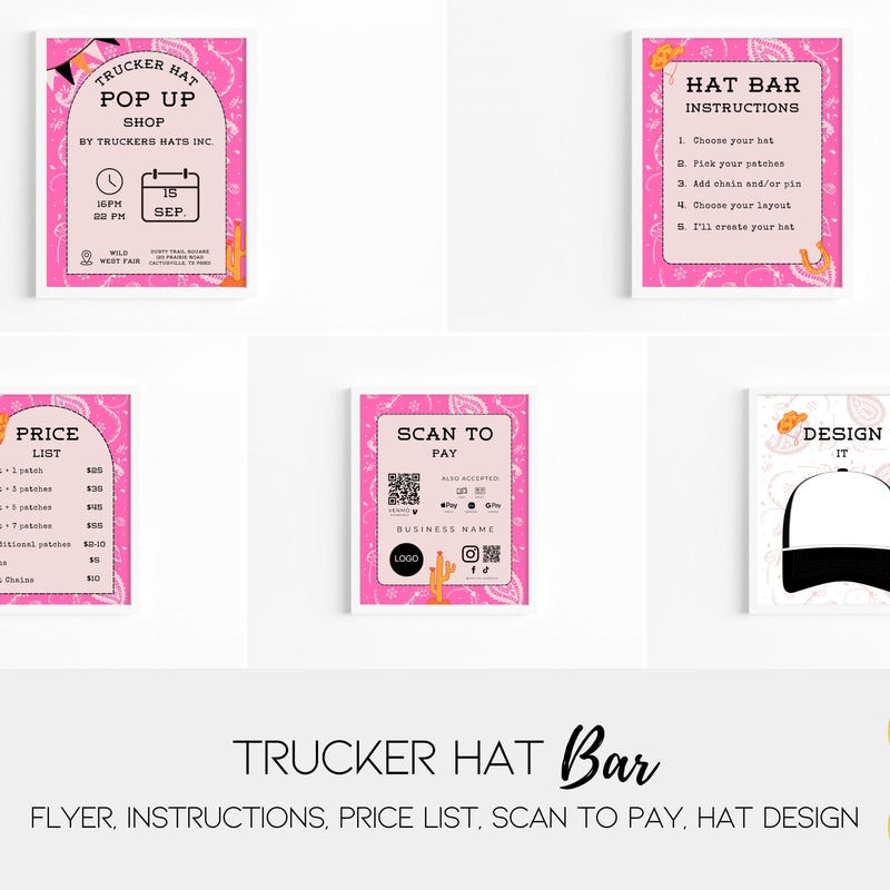 Hat Bar Price List - Etsy