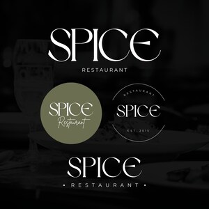 Editable Restaurant Logo Design: DIY Canva Template (instant Access) - Etsy