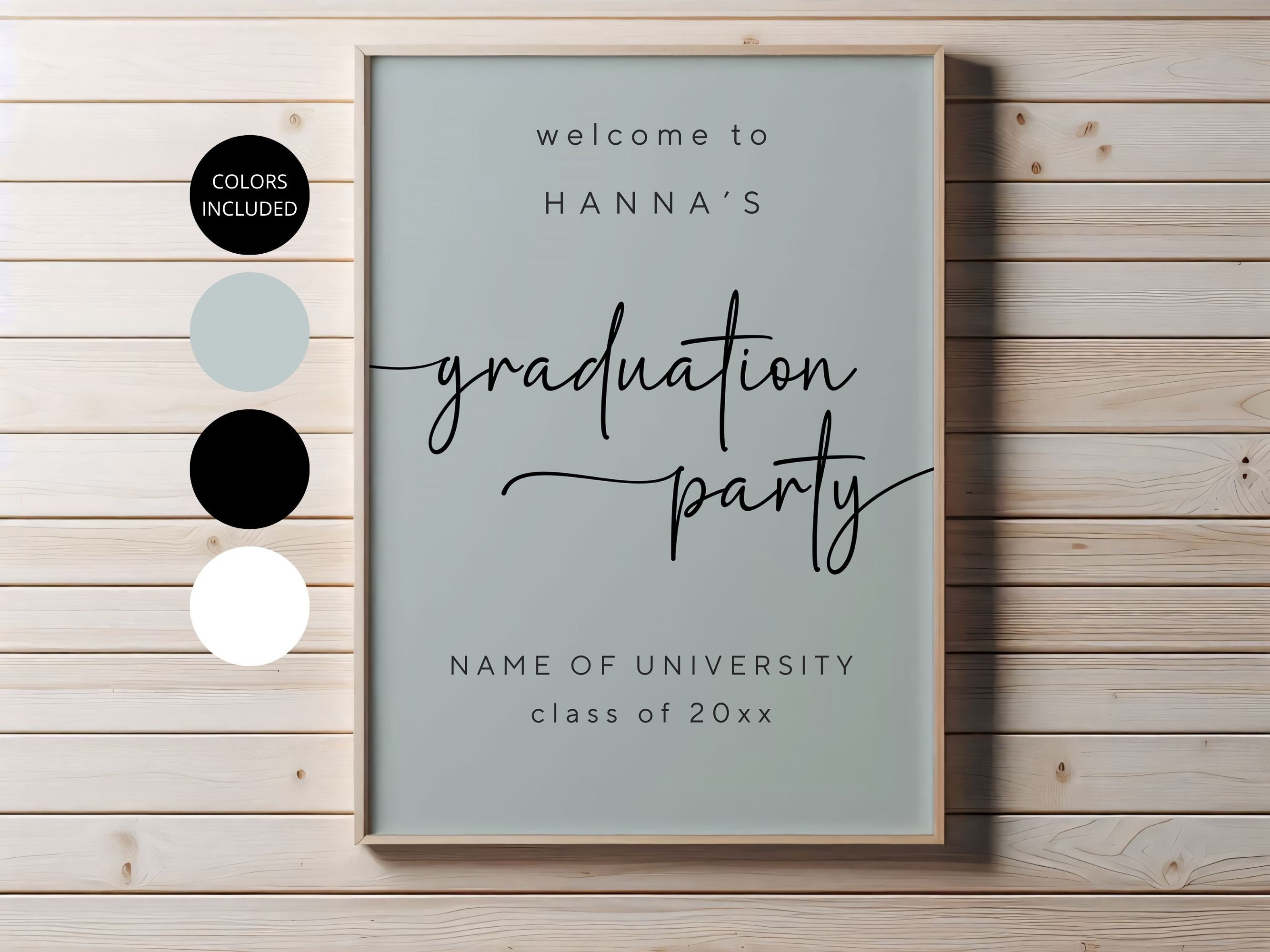 Graduation Welcome Sign Template, Editable Graduation Welcome Sign ...