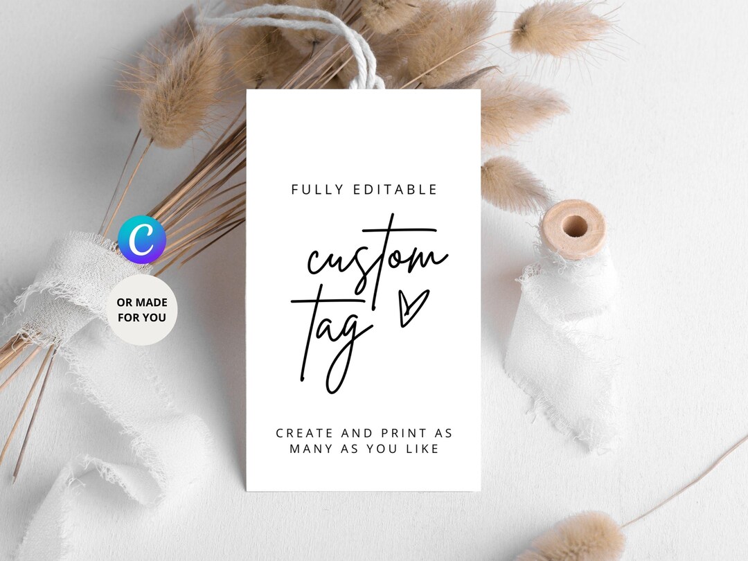 Versatile Favor Tag, Price Tag, or Label Template, Script Font ...