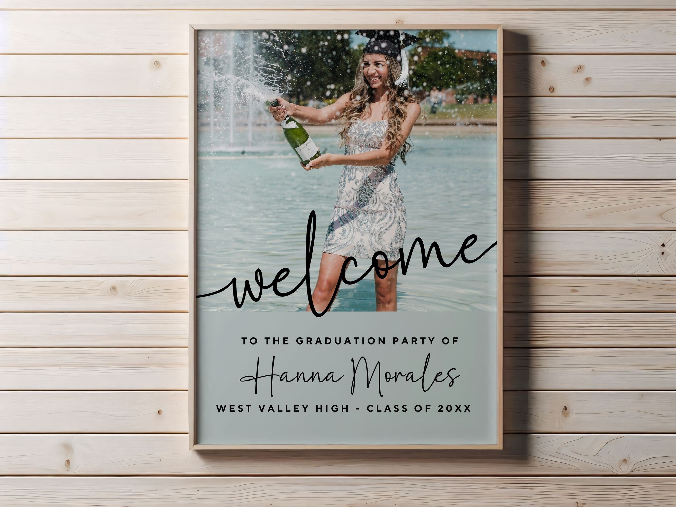 Graduation Welcome Sign Template, Editable Graduation Welcome Sign ...