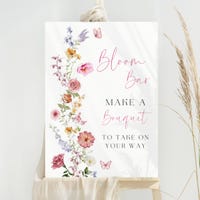 Flower Bar Wedding Sign Template, Build Your Own Flower Bouquet Bar ...