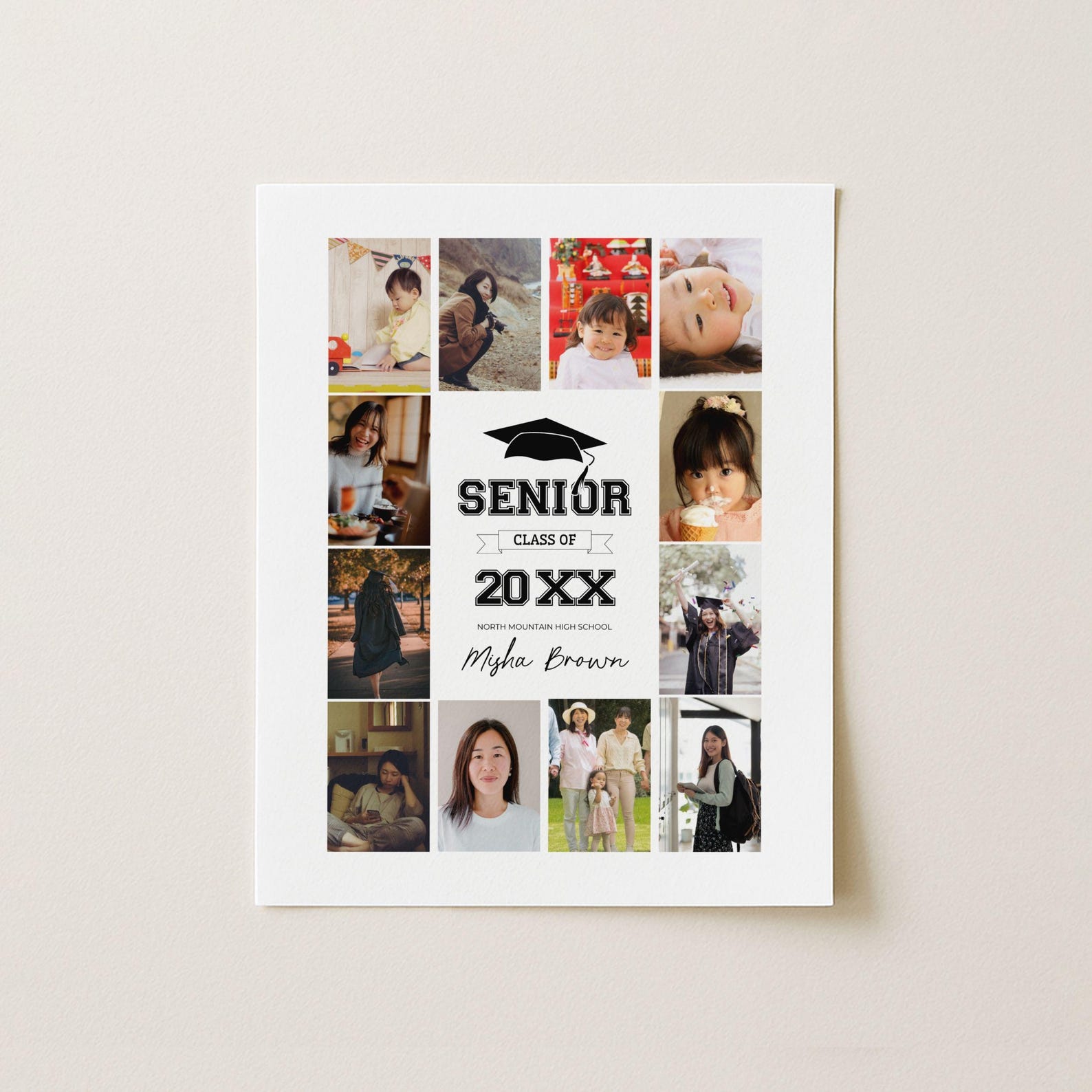 Photo Graduation Collage, Grad Welcome Sign, High School and College ...