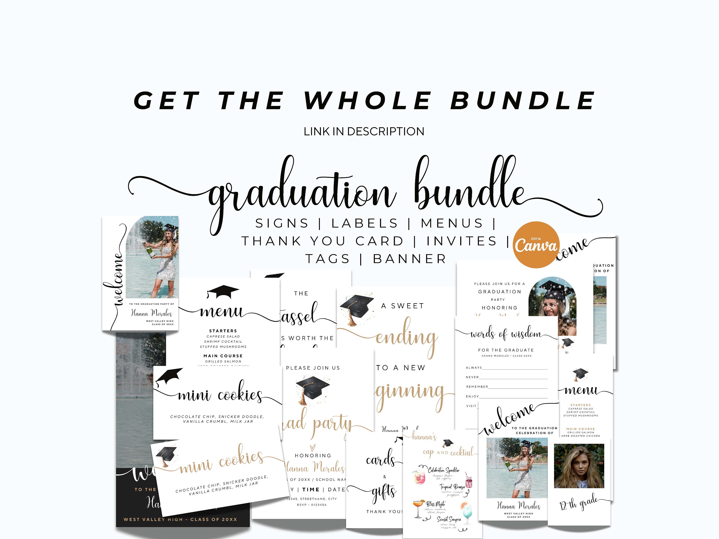 Graduation Welcome Sign, Graduation Party Welcome Template, Photo ...