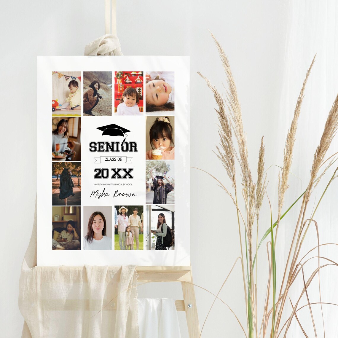 Photo Graduation Collage, Grad Welcome Sign, High School and College ...