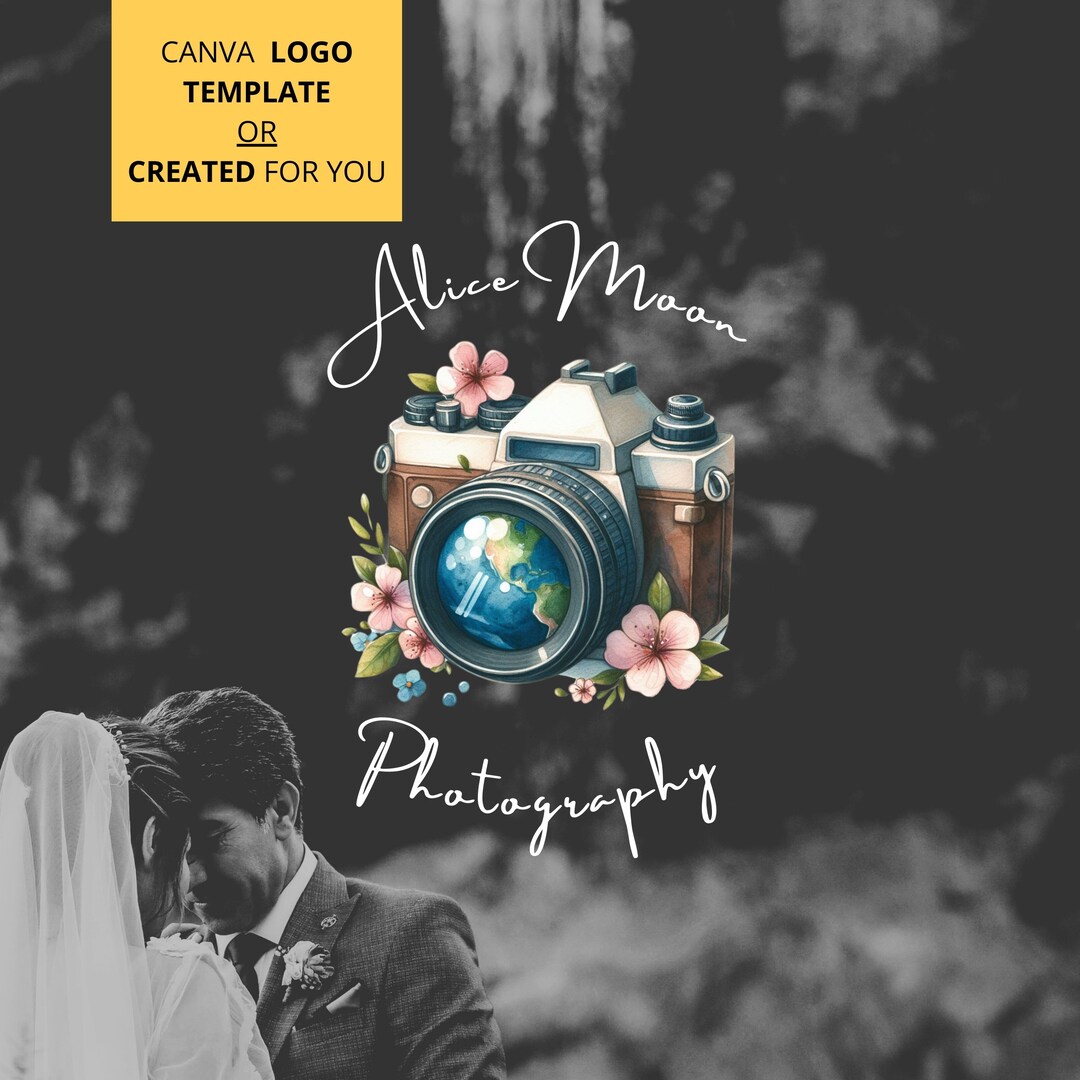 Photography Logo, Photographer Logo, Watercolor Logo, Boho Photography ...