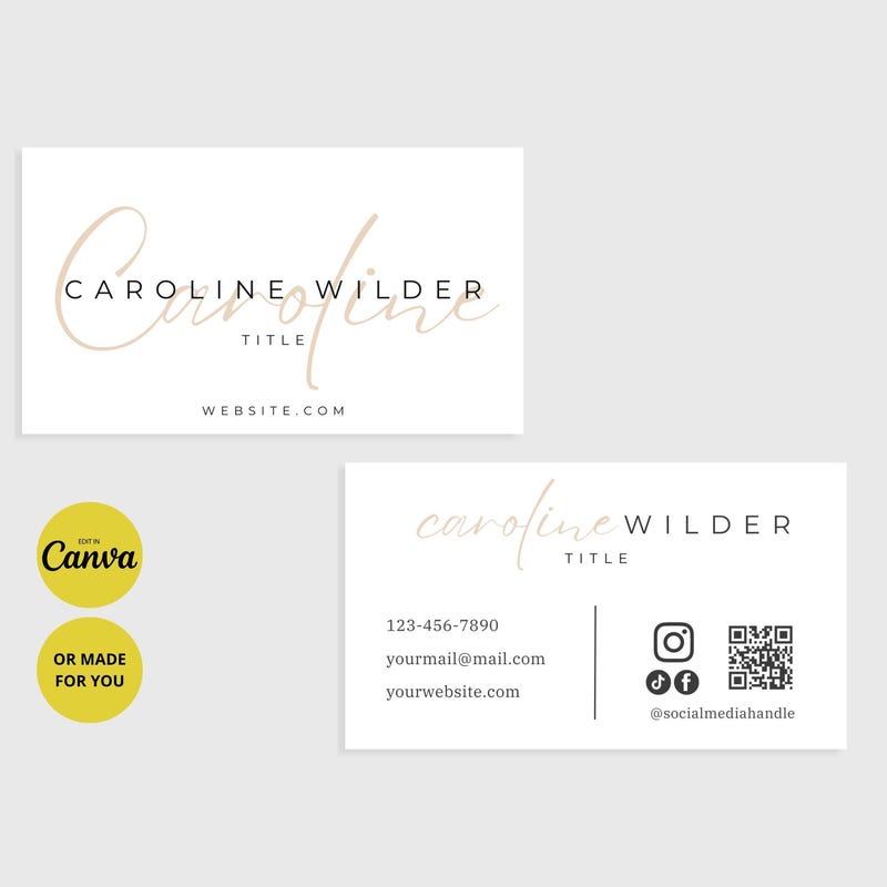 Calling Card Design - Etsy
