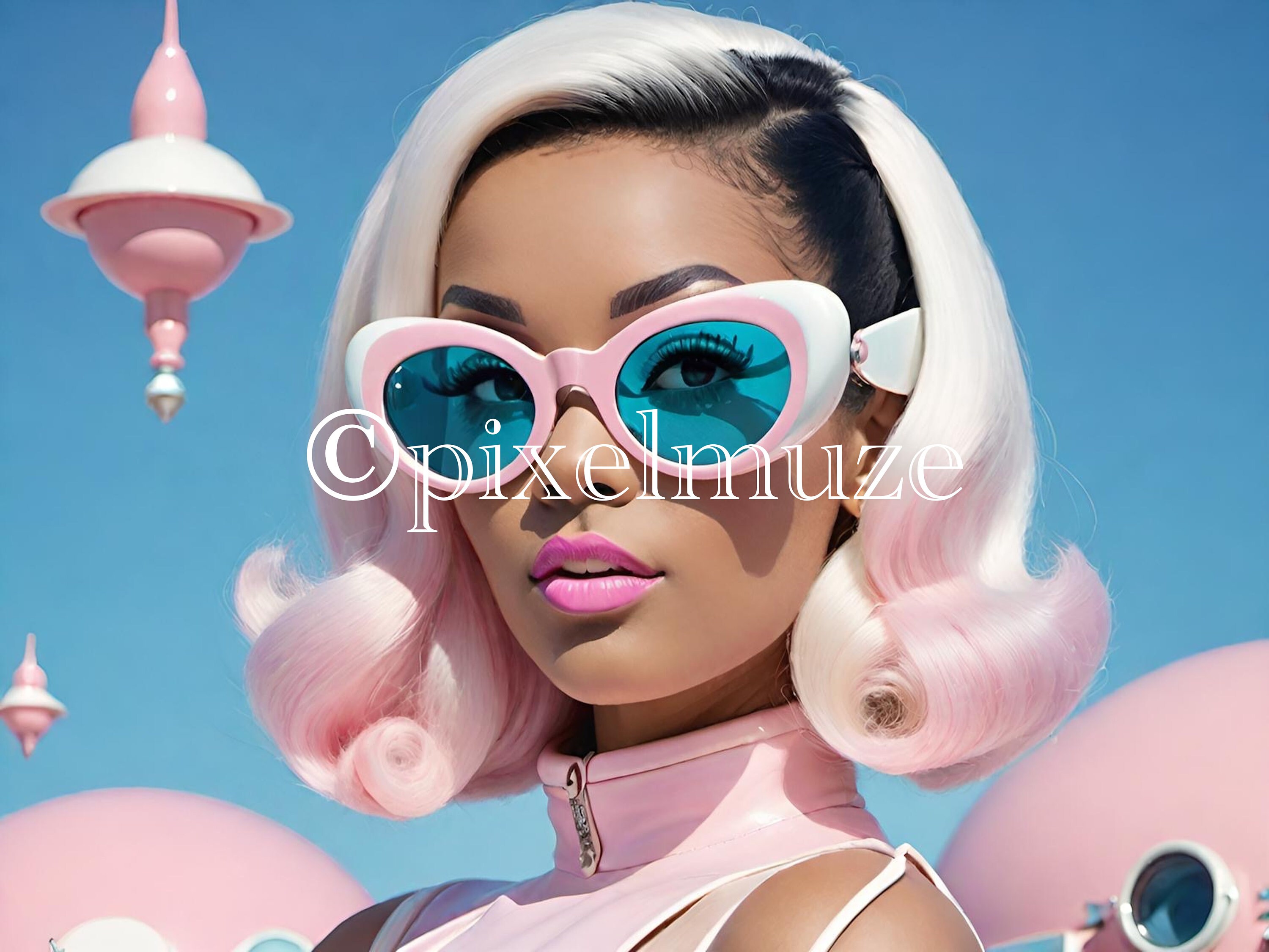 Barbiecore Printable Artwork Collection Instant Download horizontal 4:3 ...